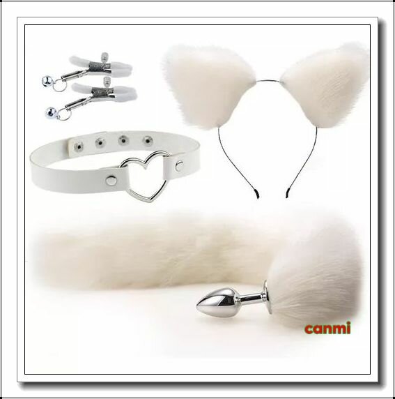 Лисий хвост, костюм лисы с игрушкой-затычкой для ушей, 4 предмета