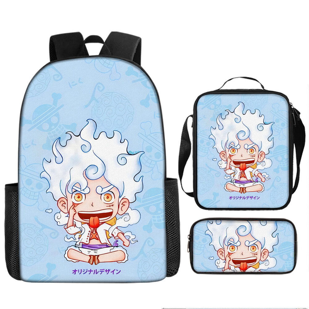 Анимация, цельная школьная сумка, набор из трех предметов, драматический периферийный рюкзак, большая вместительная сумка для учащихся средних школ, компьютерная сумка для кампуса на открытом воздухе