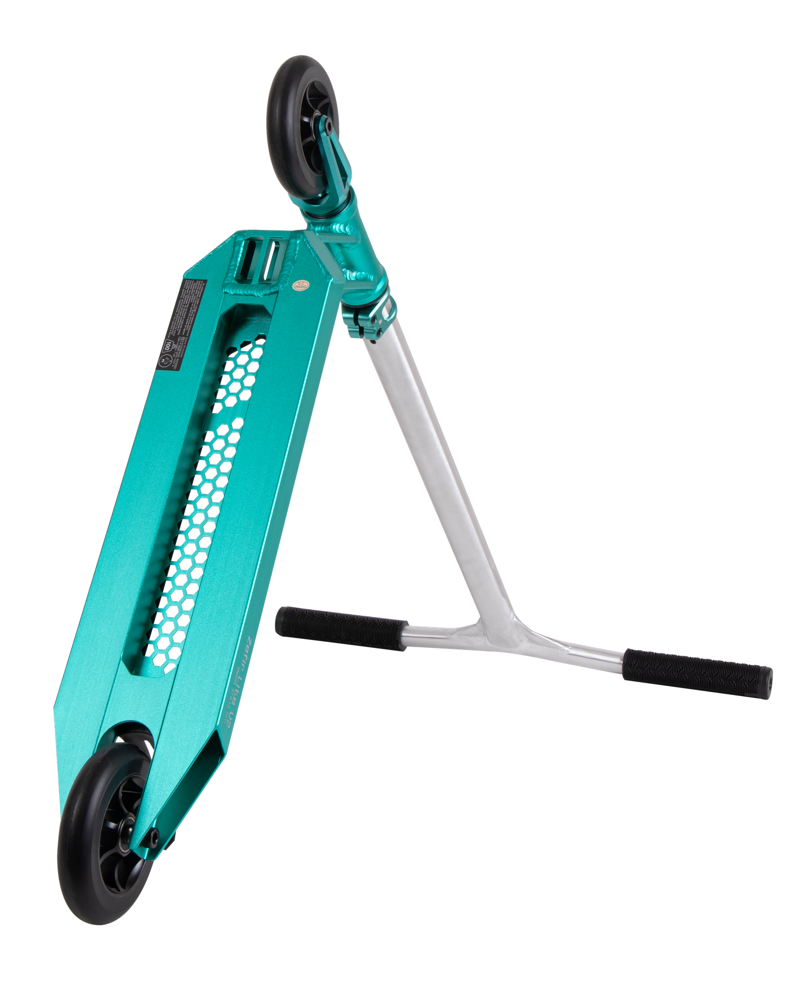 Трюковой самокат TechTeam Zefir Lite V2 47 grey/celadone, для роста 150-165 см