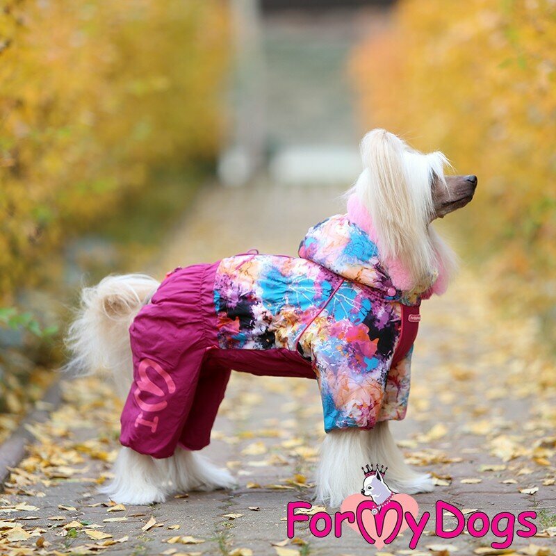 For my dogs Комбинезон фуксия для девочек размер 18 (китайская хохлатая собака, шпиц, цвергшнауцер, фокстерьер)