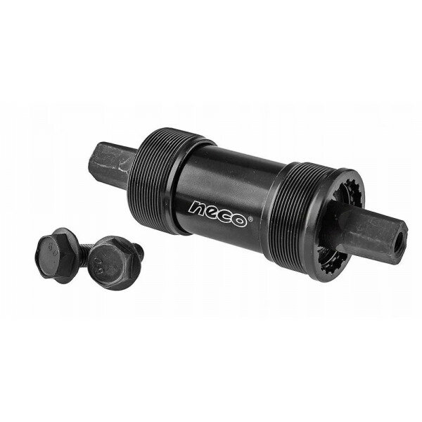 Каретка-картридж NECO, стальная, под стакан 68мм, квадратный вал, 119мм х1,37"х24, черная