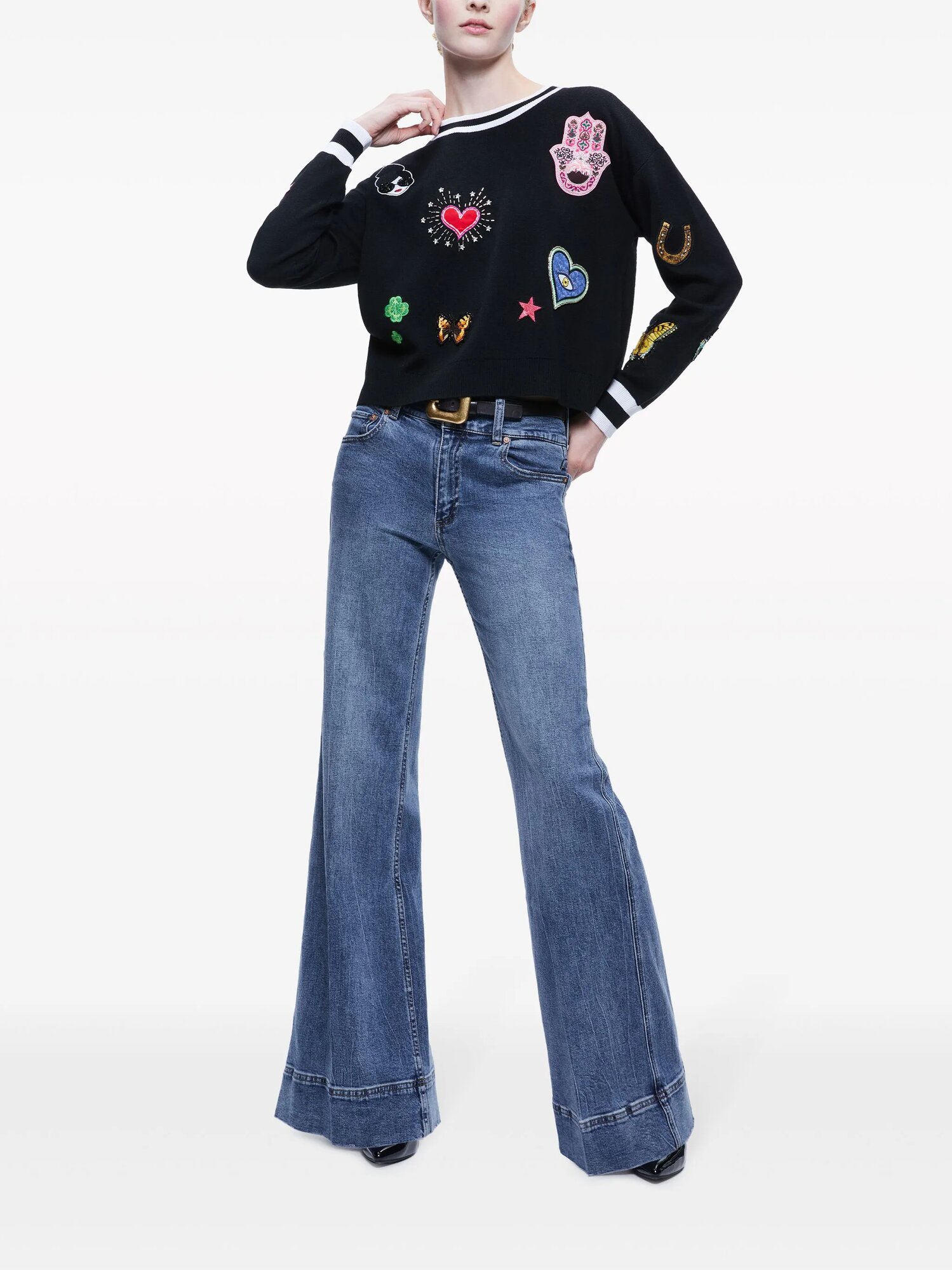 Толстовка Alice+Olivia, размер M, , черный — фото 1