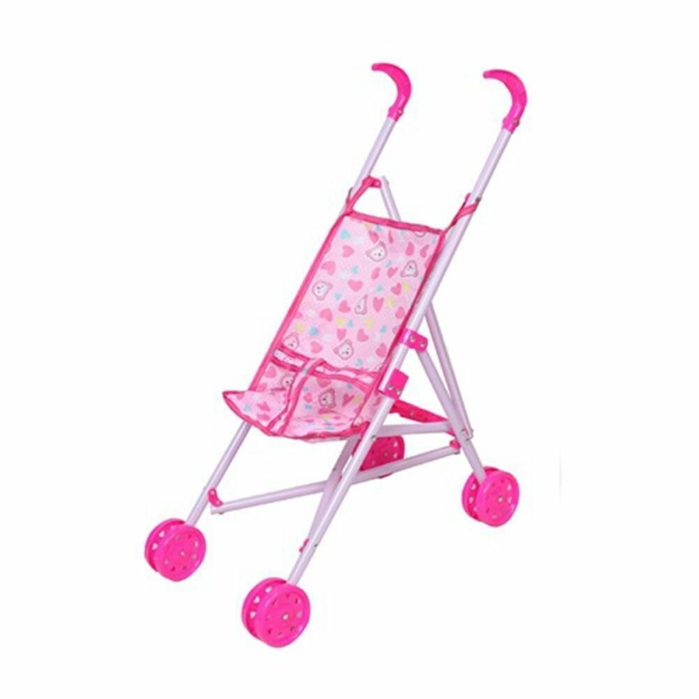 Коляска трость для кукол "Сердца" / Детский транспорт для кукол