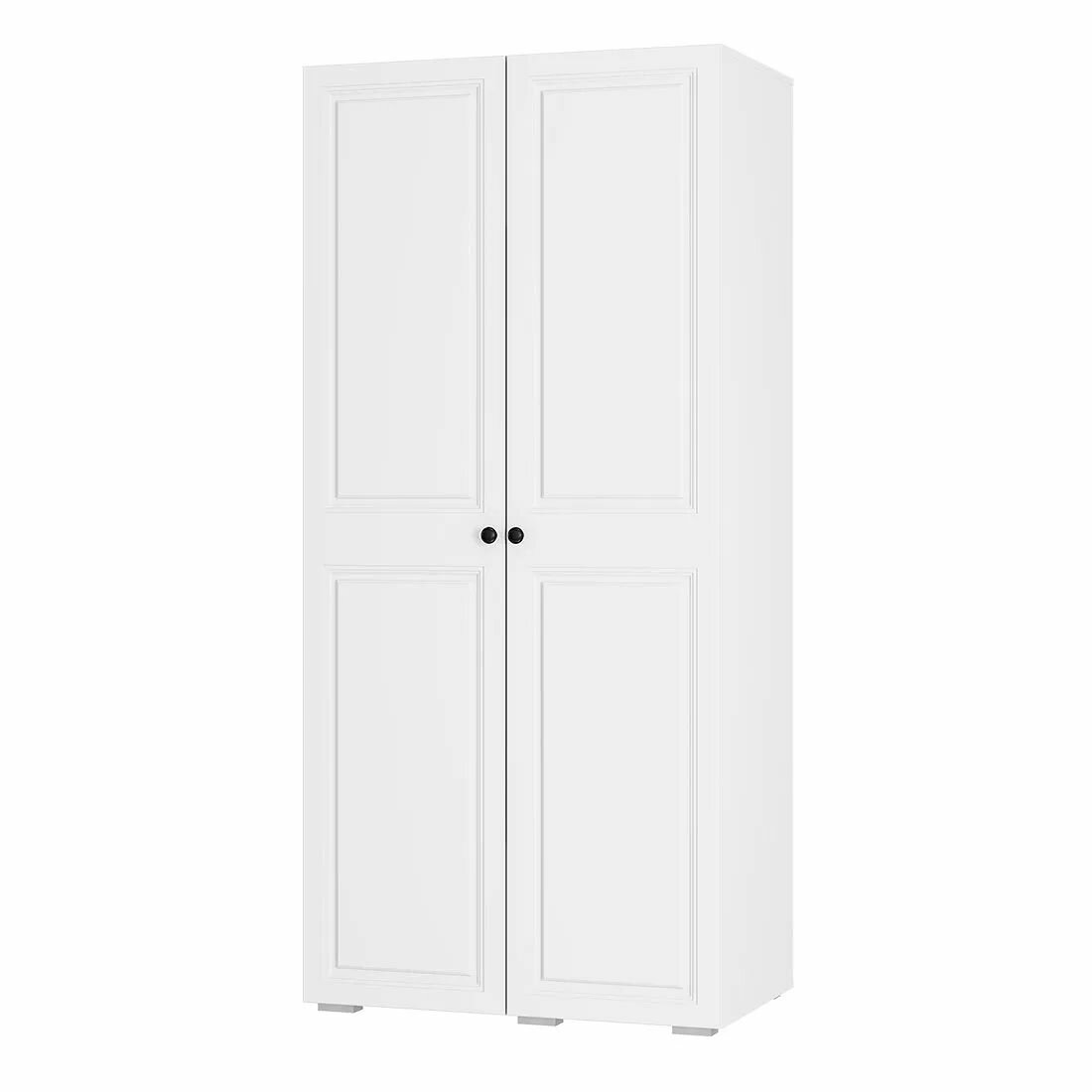 Шкаф 2-х створчатый "Софт" ШК-02 Белый/Эмаль белая (F26) (BTS)