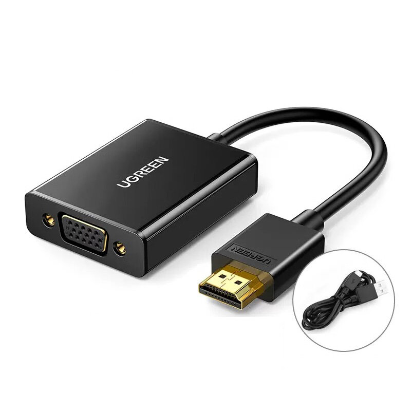 RF-модуляторы UGREEN audio square алюминиевый, черный, 16 см с блоком питания, 40233