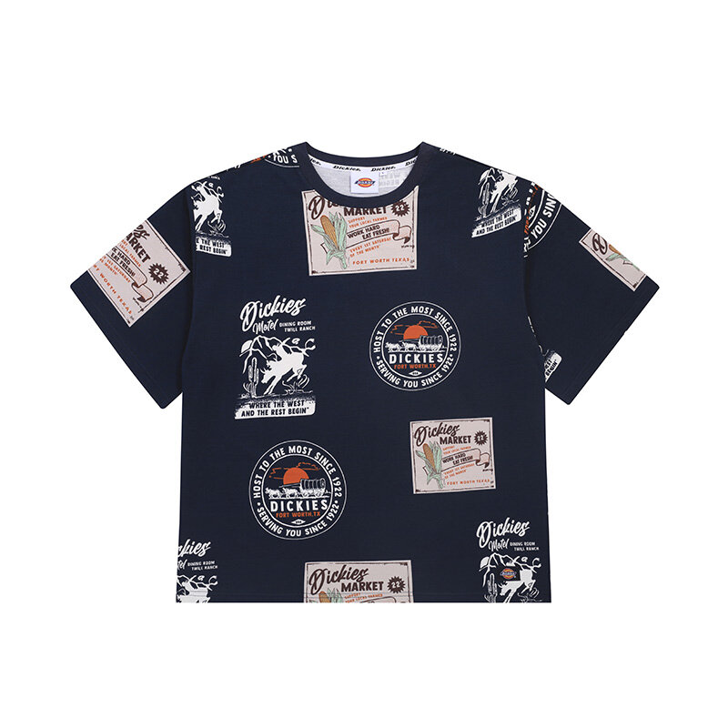 Футболка мужская Dickies 9098545 темно-синяя с круглым воротом M EU