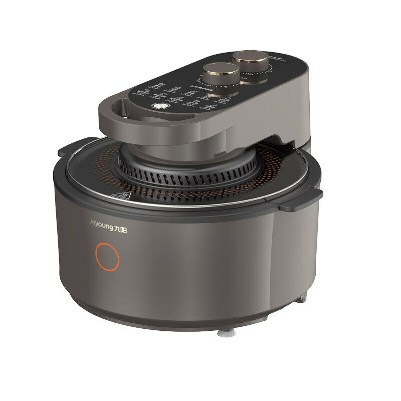 Воздушная фритюрница Joyoung черная, мощность 1500 Вт, объем 3,5 л, технология циркуляции горячего воздуха