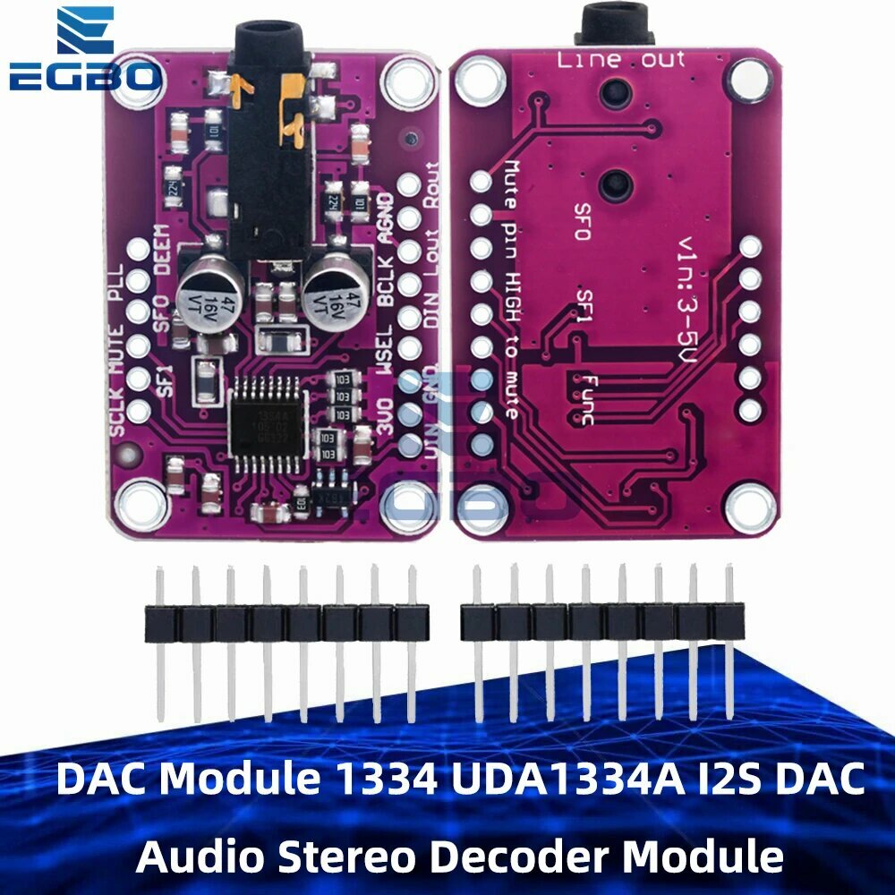 Модуль ЦАП 1334 UDA1334A I2S ЦАП аудио стерео декодер плата модуля для Arduino 3,3 В-5 В