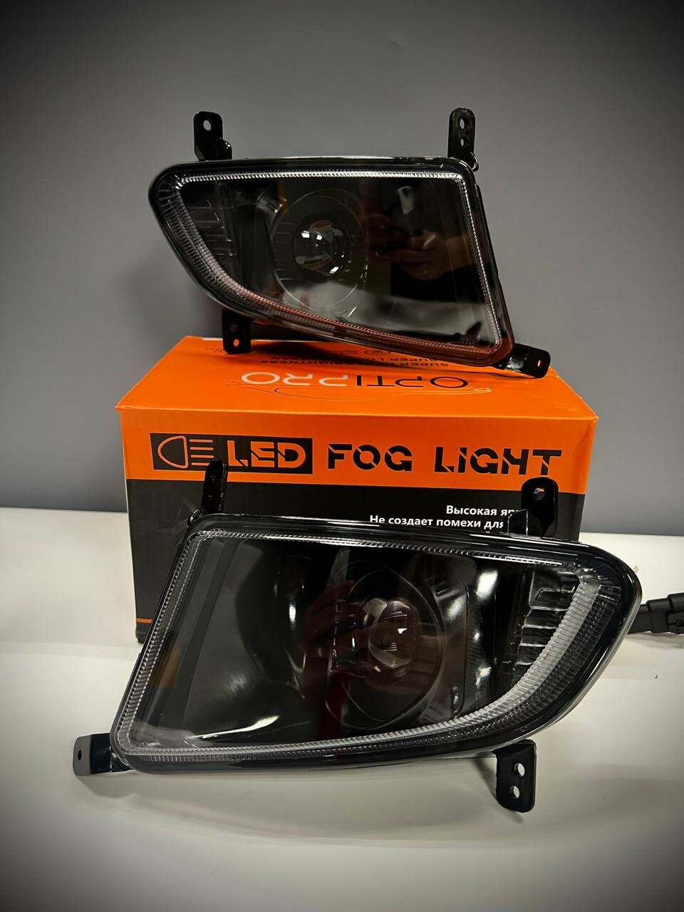 Противотуманные LED фары светодиодные для Lada Priora - Ближний + Дальний - Противотуманки на Ваз Лада Приора