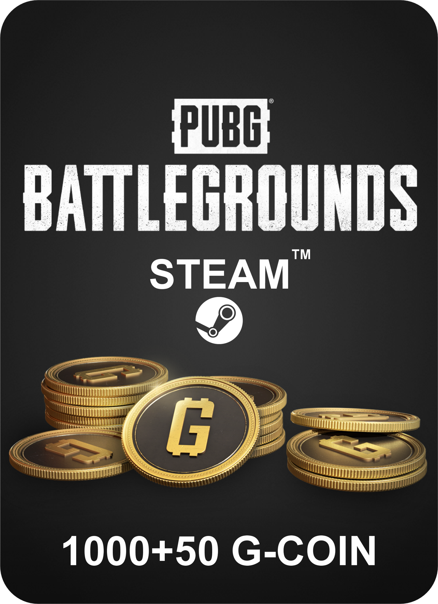 Подарочная карта PUBG Steam PC 1000+50 G-Coin - Любой Регион / Gift Card PUBG Steam PC 1000+50 G-Coin - Global