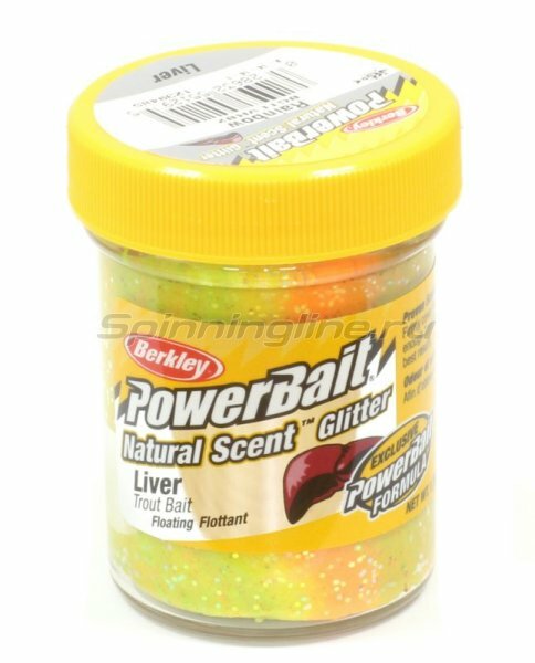 Паста форелевая Berkley PowerBait Natural Scent Trout Bait 50g Liver (Печень/Радуга)