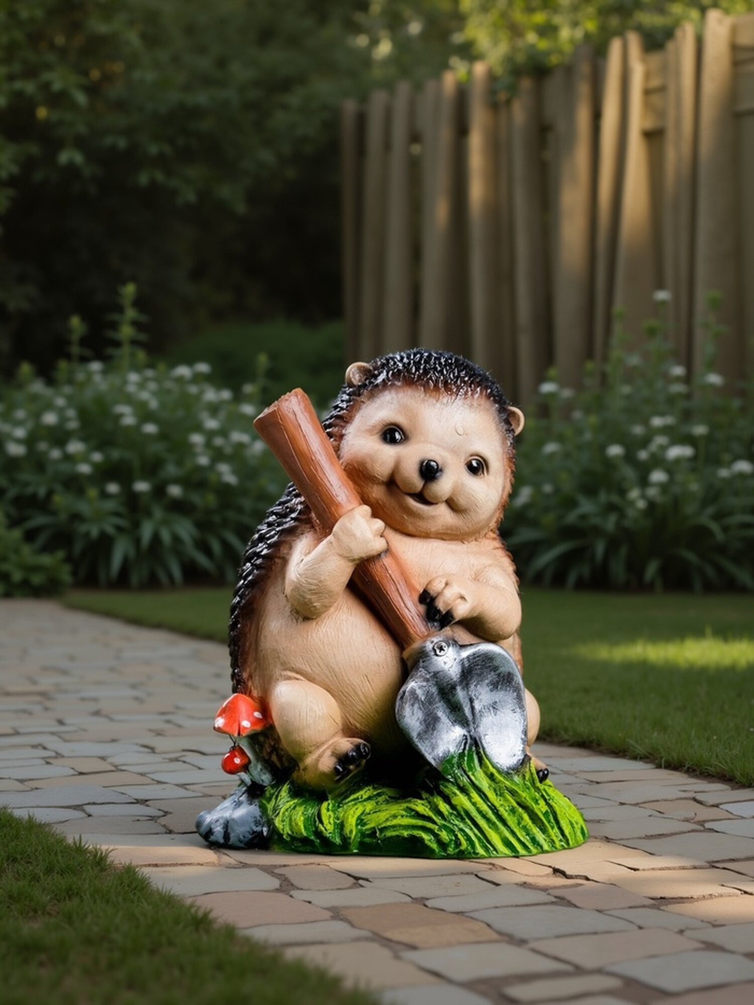 Садовая фигура Хорошие сувениры "Ёж с лопатой", 22 х 22 х 31 см