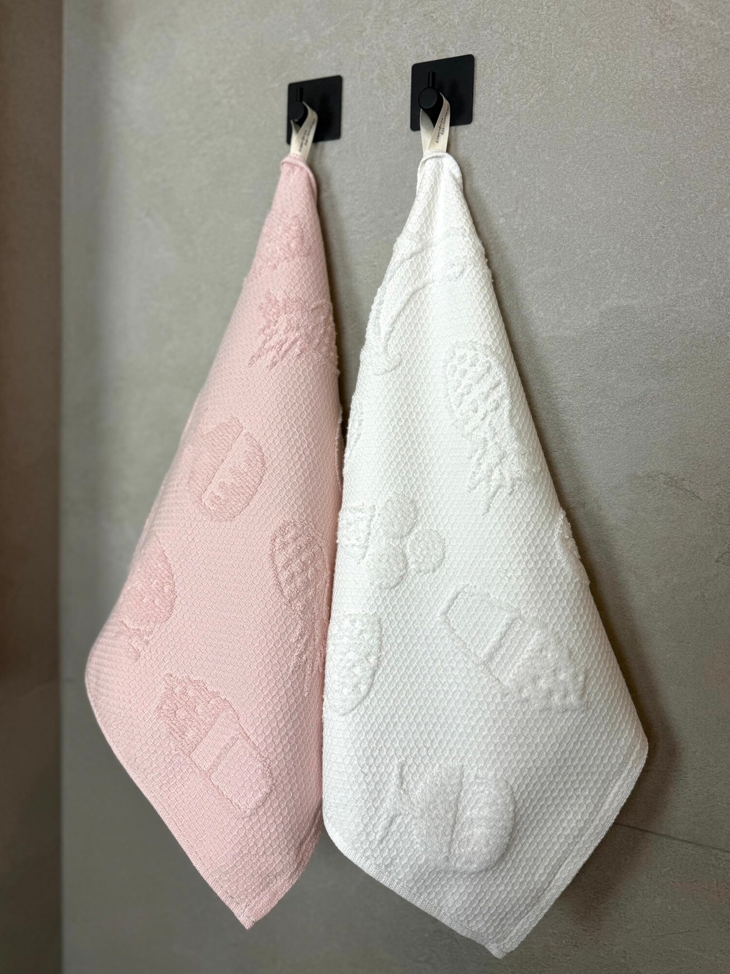 Полотенце для рук и лица / комплект вафельное полотенце 2 шт