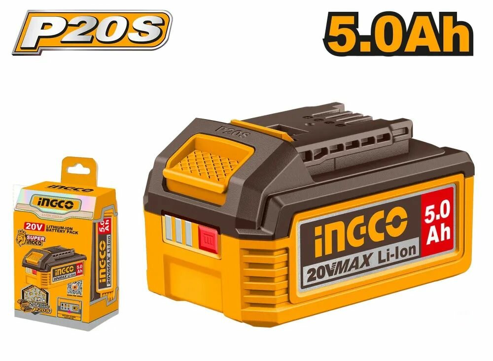 Аккумуляторная батарея 20В/5.0Ач. SUPER INGCO FBLI20031 INDUSTRIAL