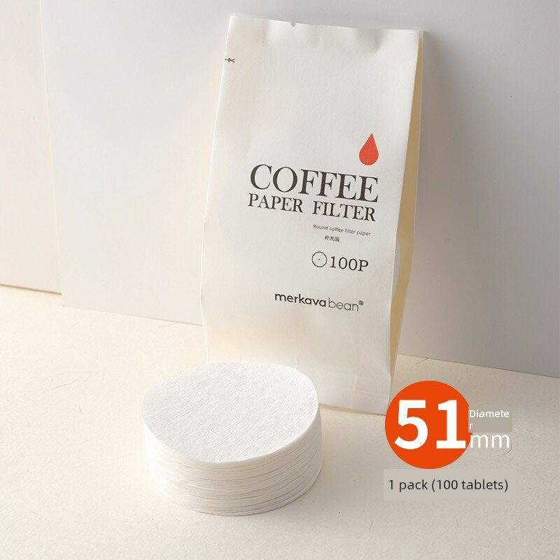 Фильтр-бумага для кофемашин, мока-кофеварок и френч-прессов, круглая, 51х58 мм, пищевая, Aileti 100 штук фильтровальной