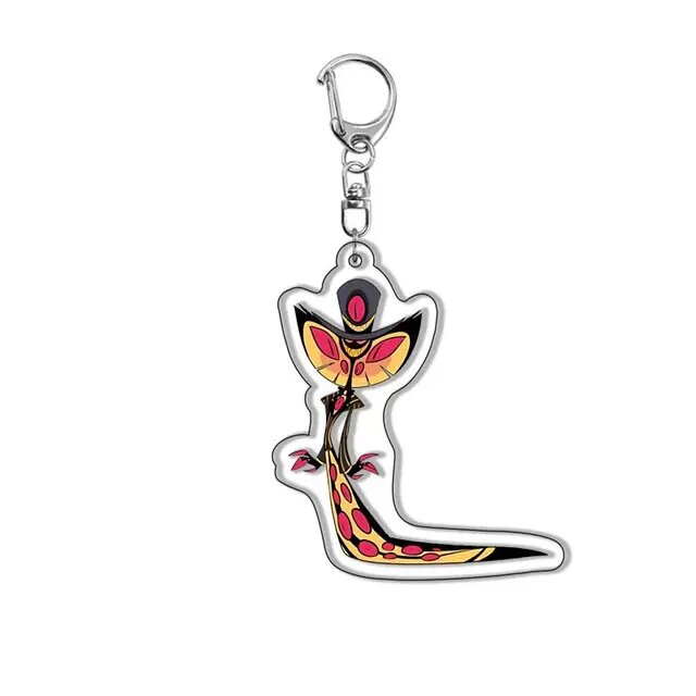 Брелок из акрила с изображением милой мультяшной аниме-фигурки из H-Hazbin Hotels, подвеска для рюкзака, брелок с Вэгги и Аластором, подарок для фанатов, llaveros