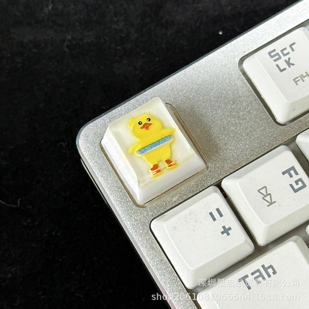 Трансграничный diy личность мультфильм капающий клей прозрачная маленькая желтая утка колпачок милая утка