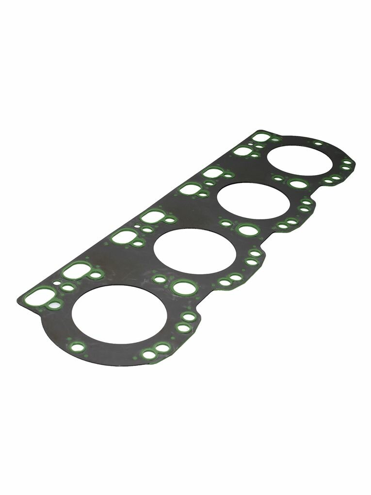 Прокладка головки блока ЯМЗ-238 нового образца (металл/силикон, зеленый)