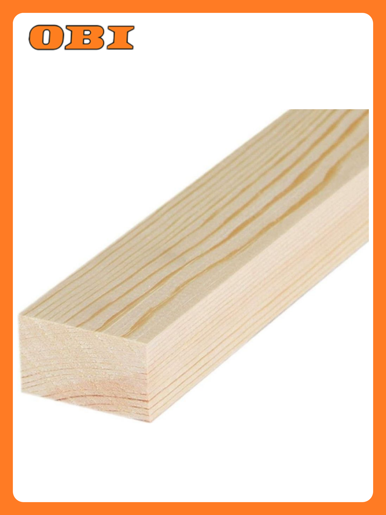 Брусок илимлесхоз, сухой, строганный, цельный, из массива сосны, 1000x40x20мм, бежевый