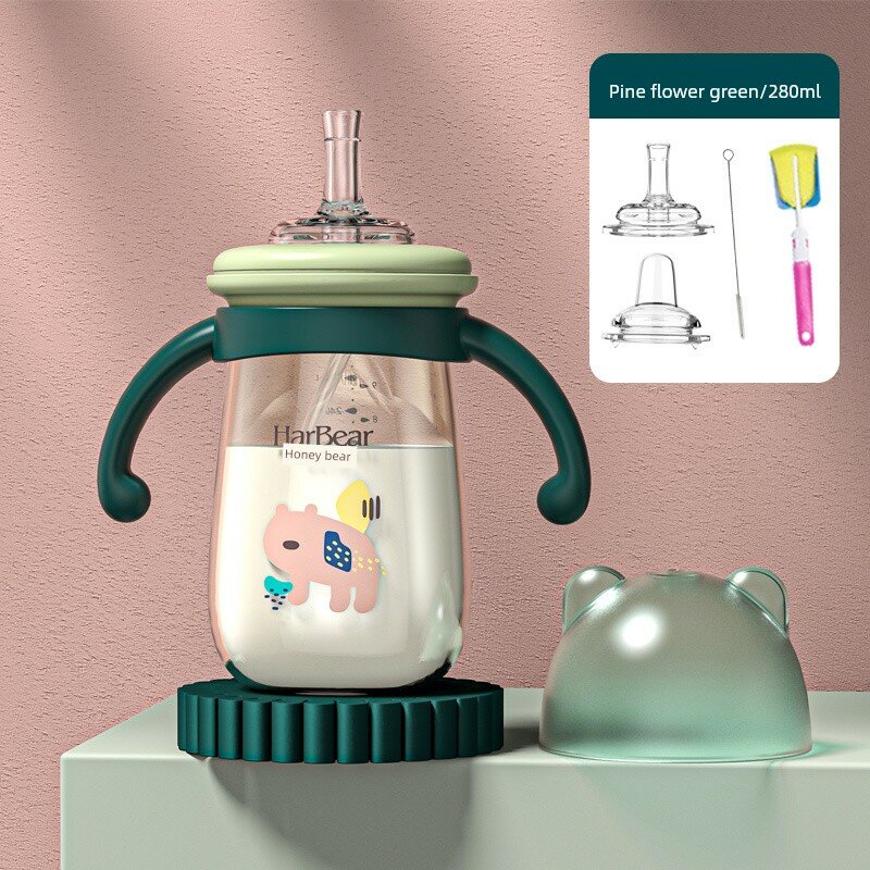 Детская бутылочка-поильник Honey Bear из PPSU для молока и воды, большая, для обучения питью, с носиком, для детей
