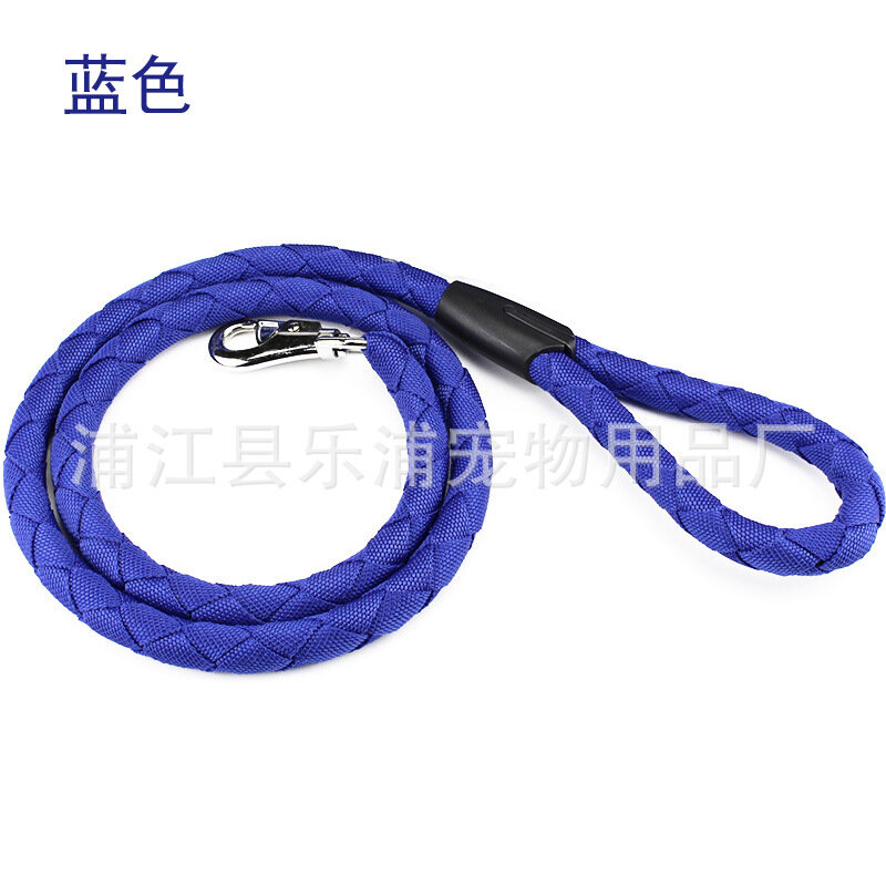 ПП-плетеный поводок для собак, синий цвет, малый размер, толщина 1.2 см, длина 1.5 м