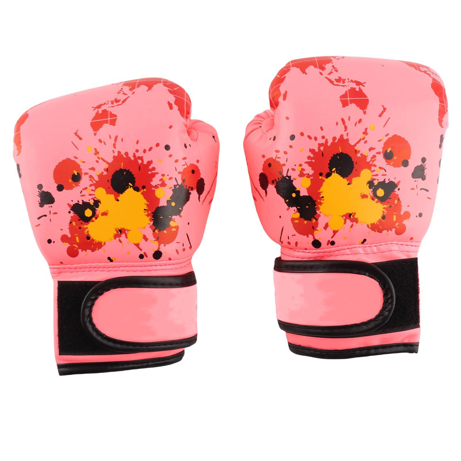 Детские боксерские перчатки для девочек и мальчиков (розовые) для тренировки ударов.