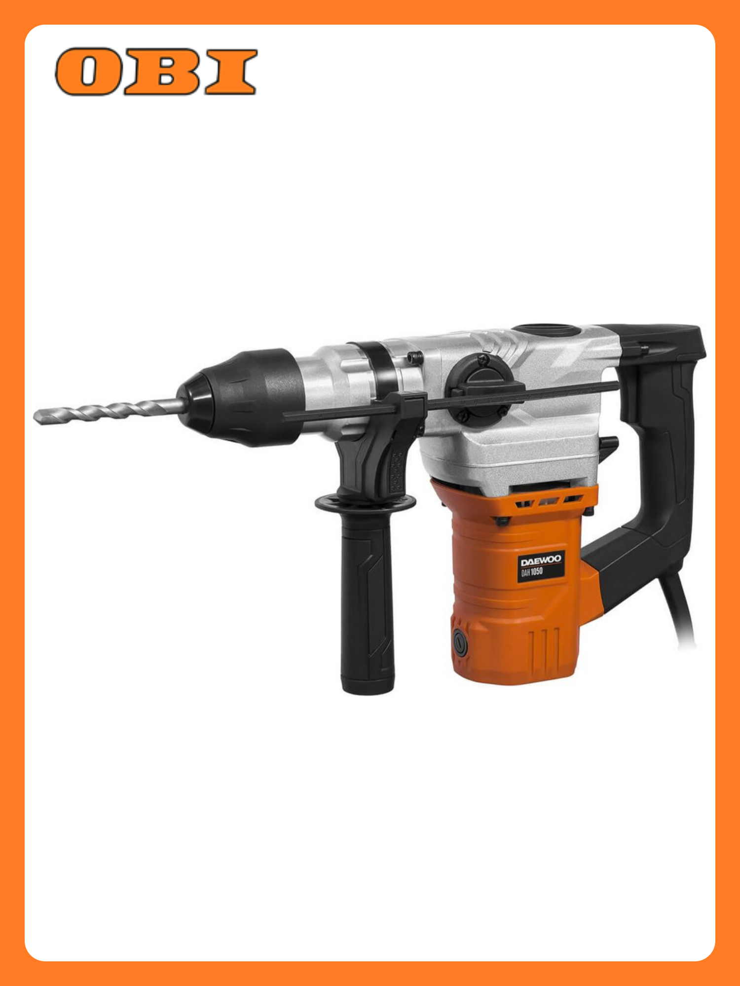 Перфоратор DAEWOO DAH, SDS-Plus, мощность 1050 Вт, частота ударов 4600 уд/мин