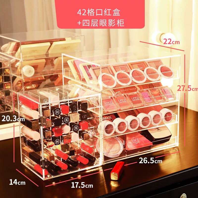 Коробка для хранения помады, подставка для помады с крышкой, стеклянный пылезащитный органайзер для блеска для губ,