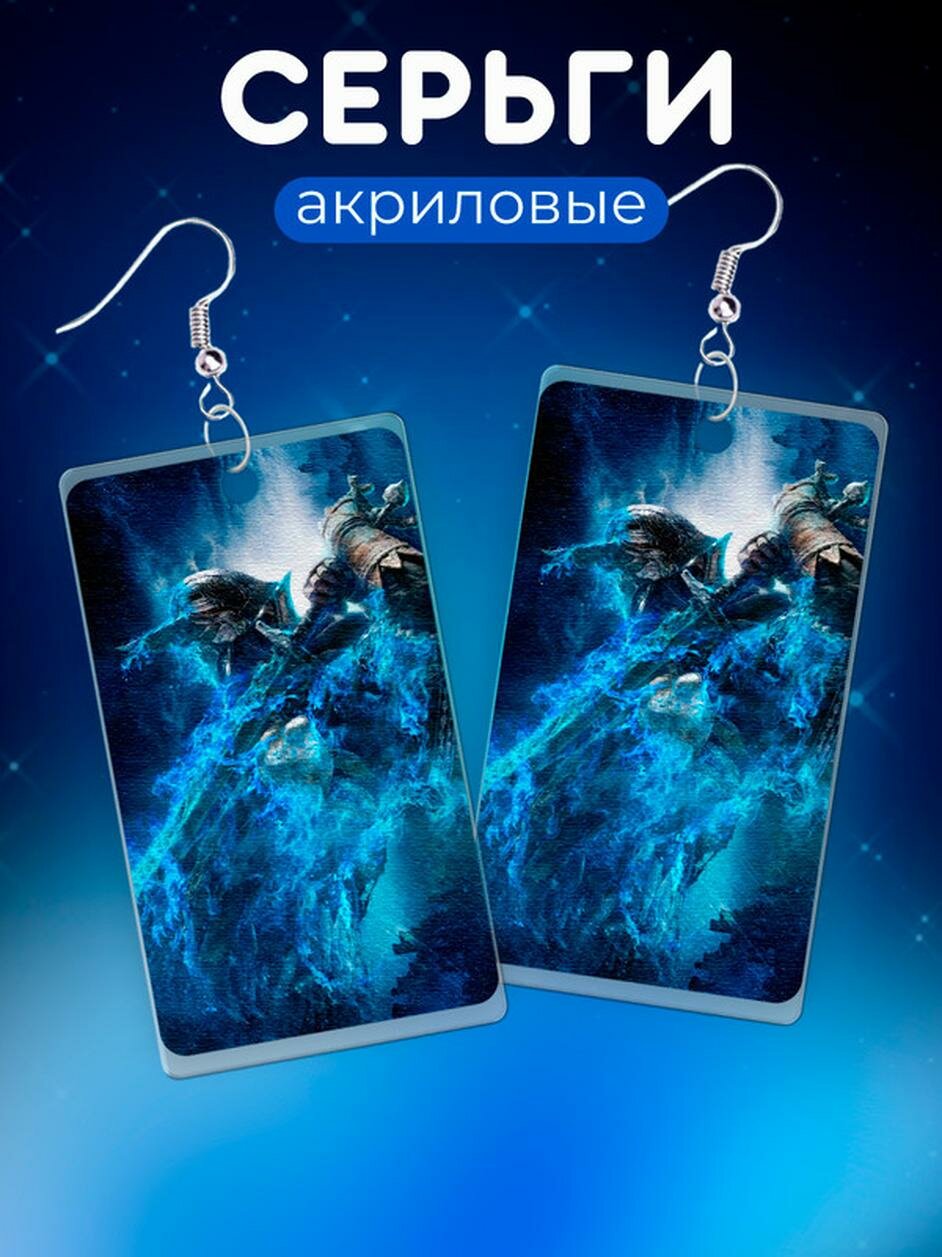 Серьги одиночные, акрил