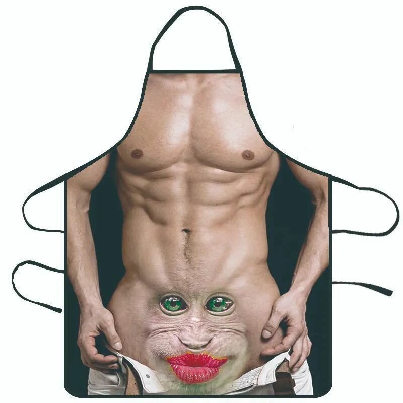Креативный и смешной фартук для барбекю/кухни, водонепроницаемый, домашний