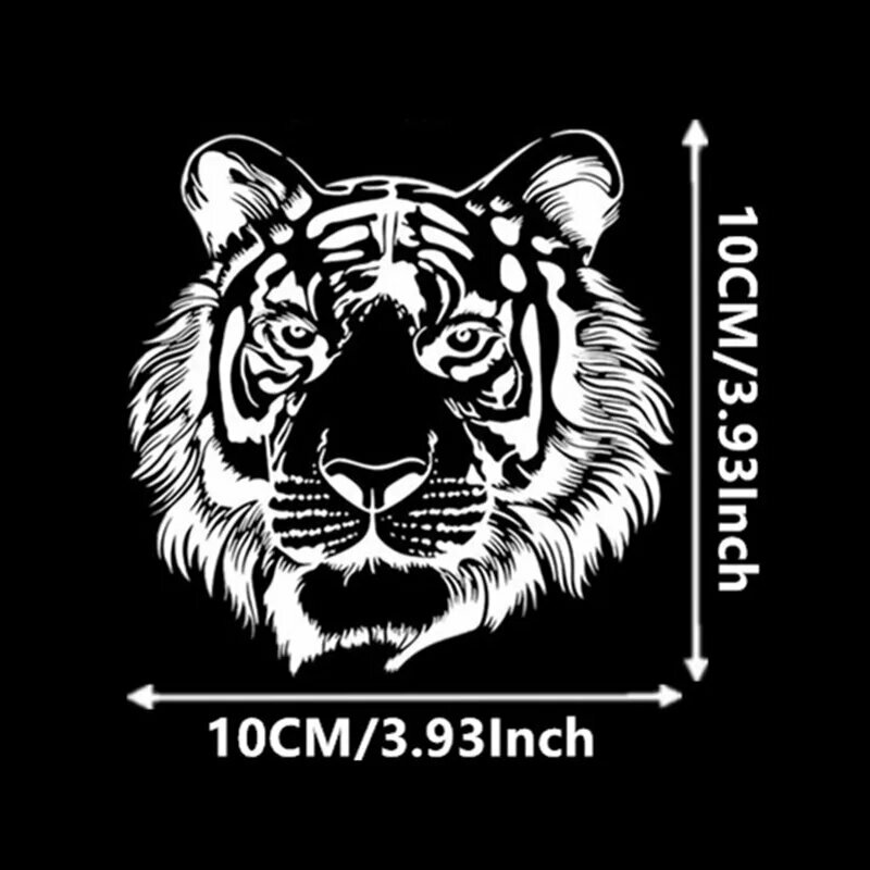Наклейка на одежду Тигр, 10x10см, Черный, Античная медь