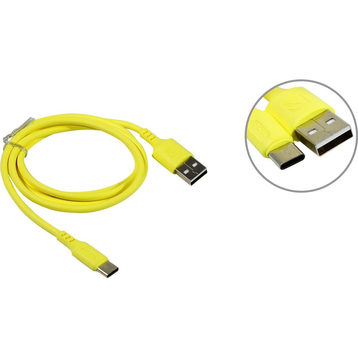 Defender <87106YEL> Кабель USB 2.0 AM-->USB-C 1м