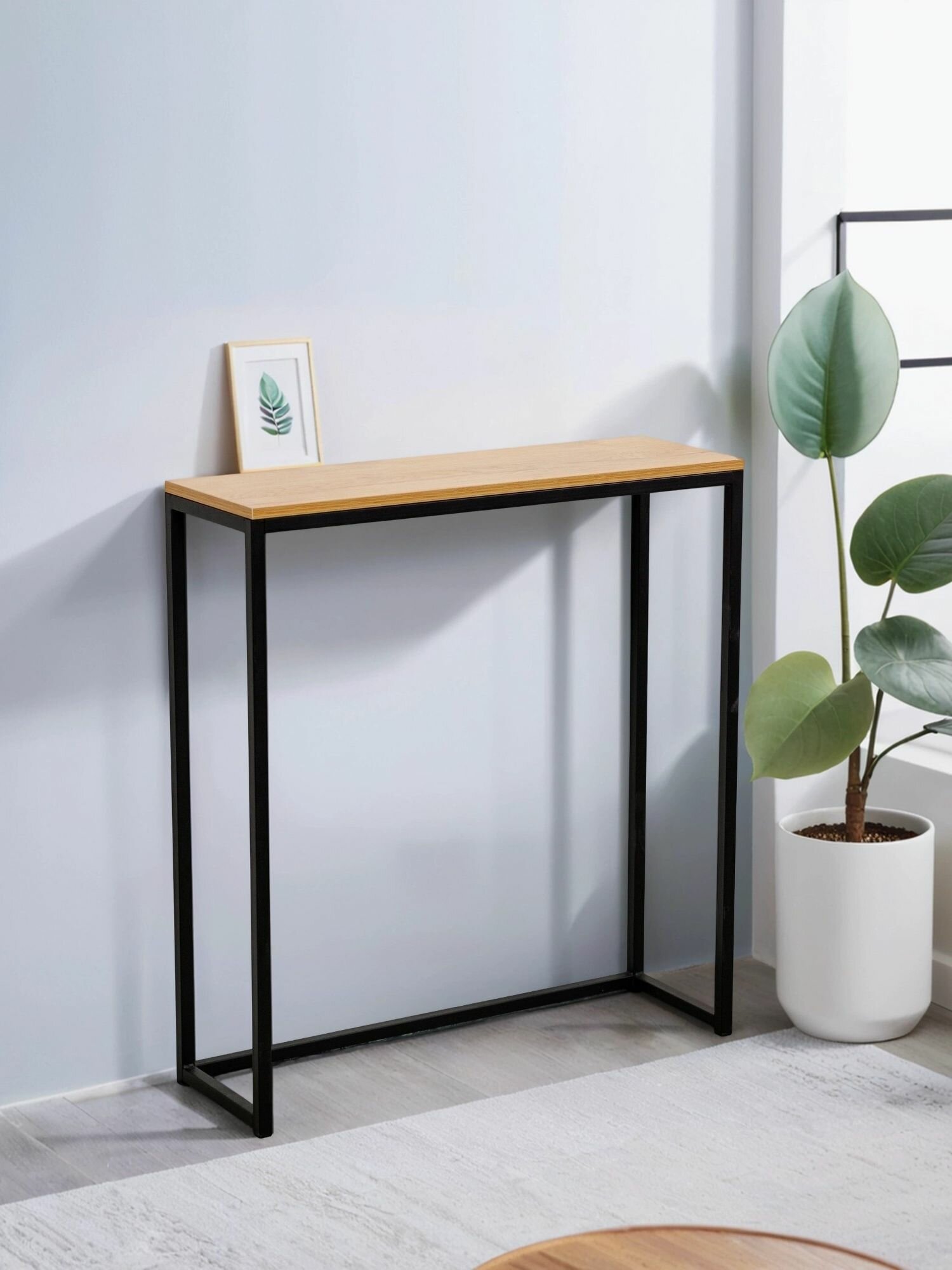 Консольный столик, Дуб Золотистый, 85х80х25 см