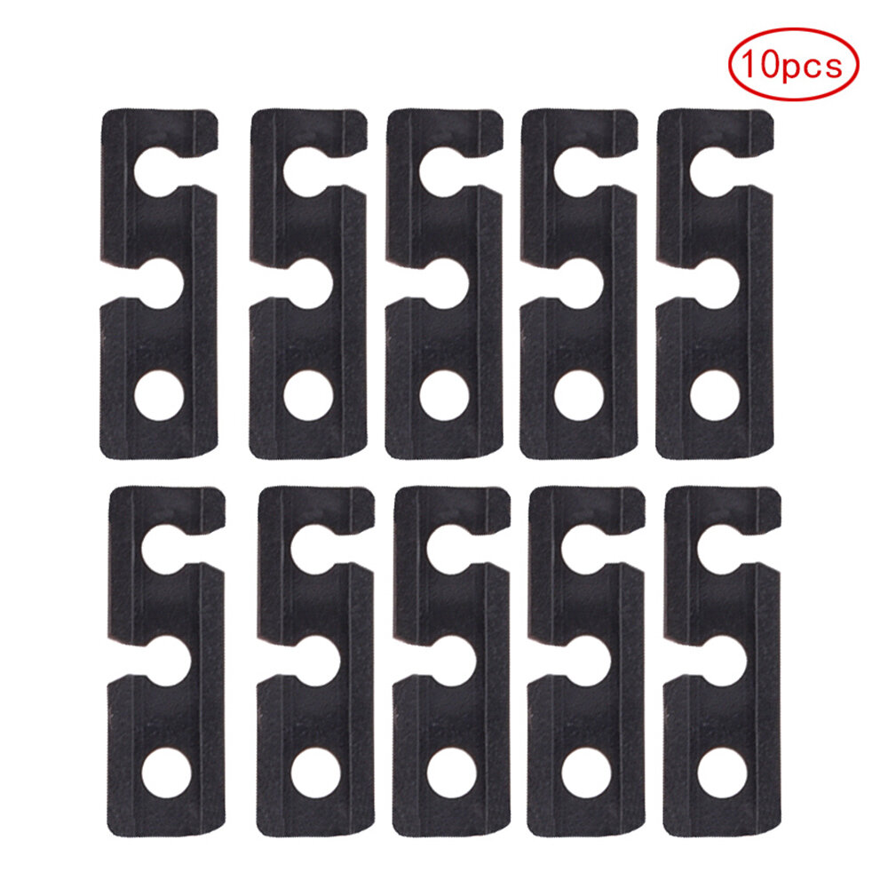 10pcs Крепление для веревки прямоугольное для палатки, стопор для веревки, регулировщик для веревки, для туризма, походов, альпинизма, черный цвет, материал нитон пластик, размер approx. 1.1 * 0.6 * 3.3cm