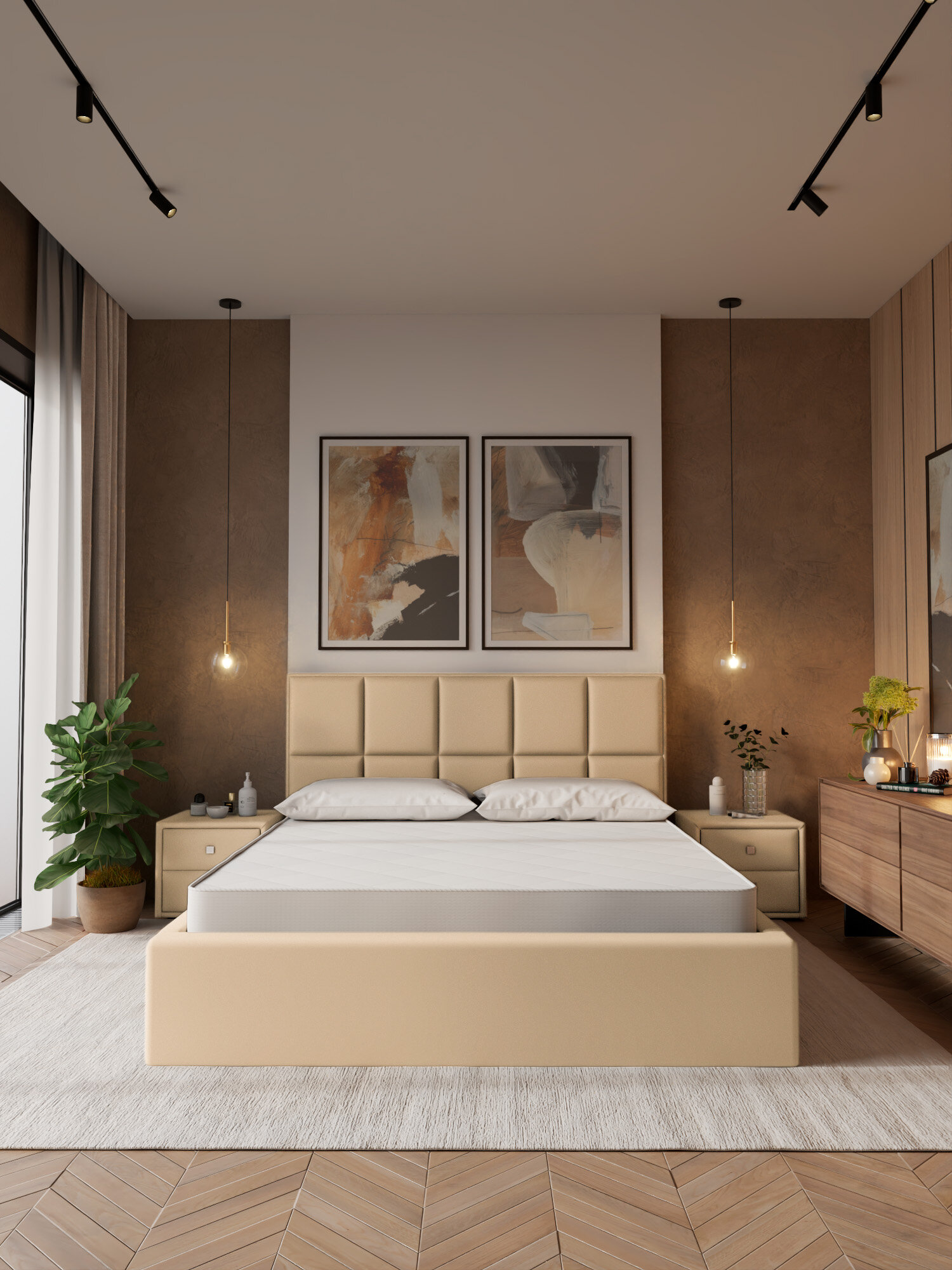 Кровать двуспальная 160х200 с подъемным механизмом, Флоренция с мягким изголовьем для дома и спальни, ортопедическое основание, ящик для белья