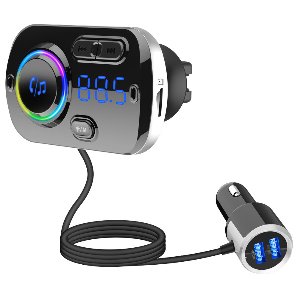 Зарядные устройства для автомобилей BC49BQ с поддержкой Bluetooth, плеер MP3 для автомобилей, два USB порта, быстрая зарядка, совместимы с автомобилями напряжением 12-24V, универсальные