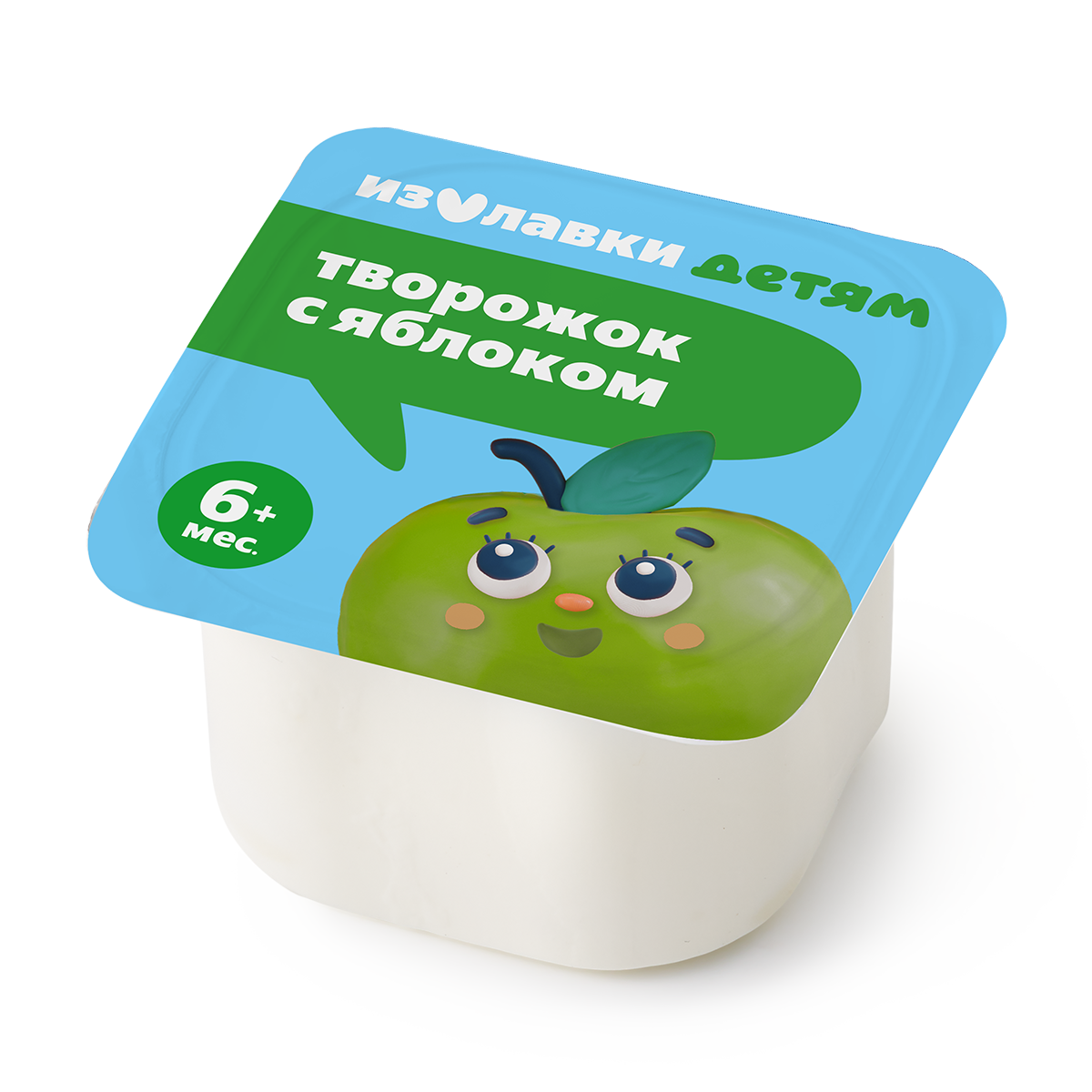 Детский творог "Из Лавки" 4,2%, для малышей с яблоком от 6 мес, 100г