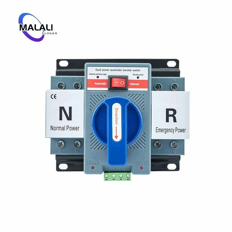 ATS 63A 2P Автоматический переключатель двойного питания Однофазный 220V