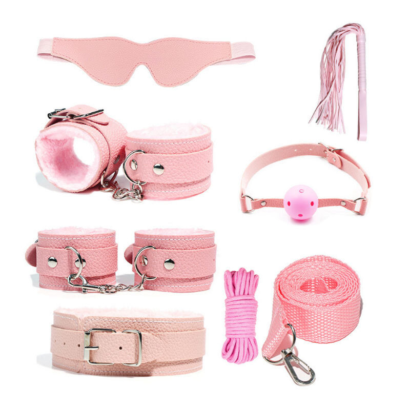 SM поставляет костюм из семи частей плюшевые вязки тренировочные вязки для взрослых альтернативные секс-игрушки