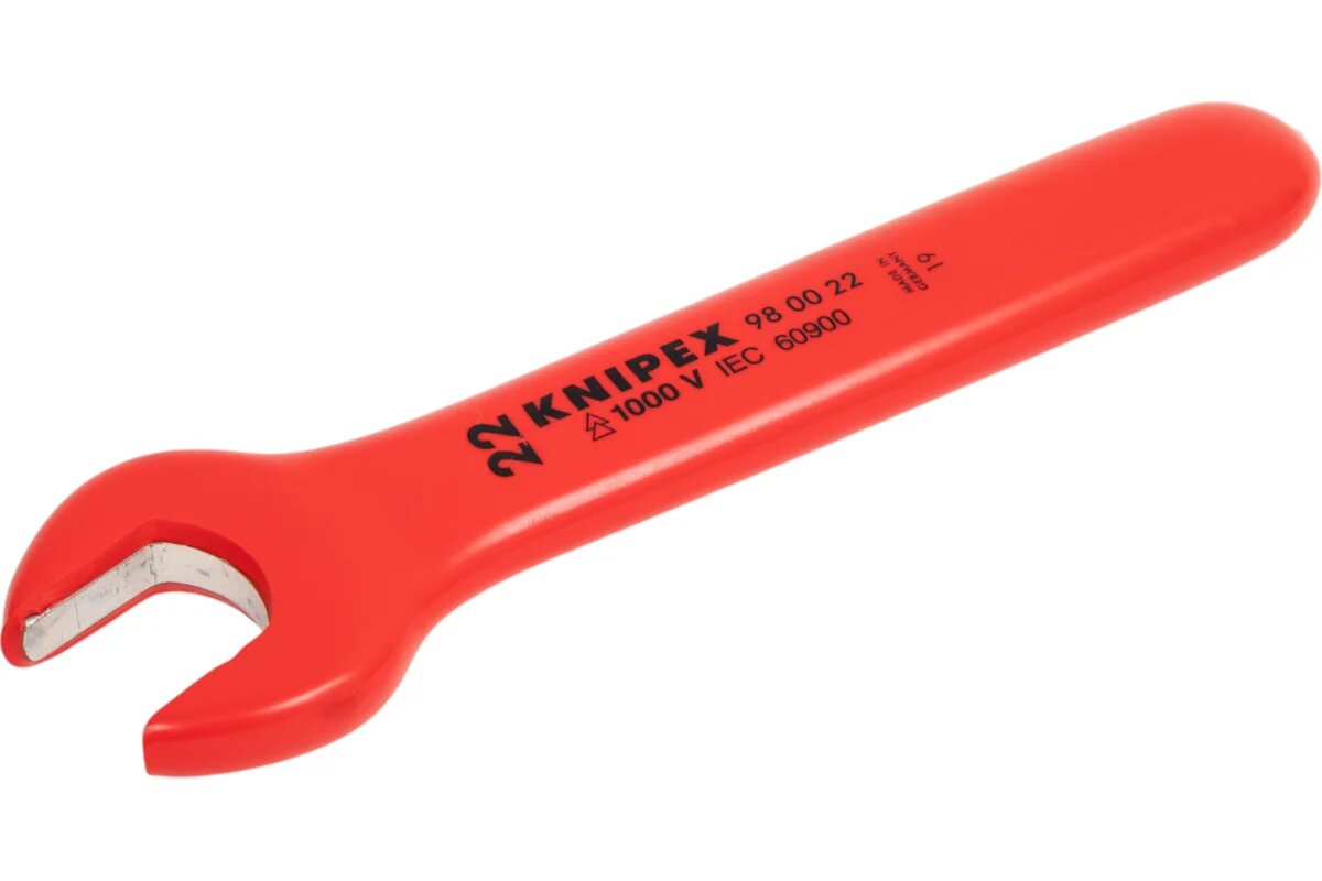 Ключ гаечный KNIPEX рожковый VDE, 22 мм, длина 190 мм, диэлектрический