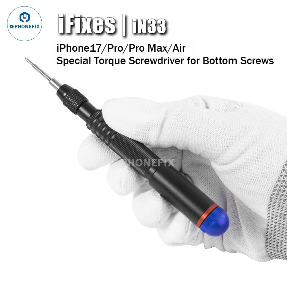 IFixes IN33 новая специальная динамометрическая отвертка с 4IP-насадками для IPhone17/Pro/Pro Max/внешние винты для телефона, инструмент для ремонта и демонтажа