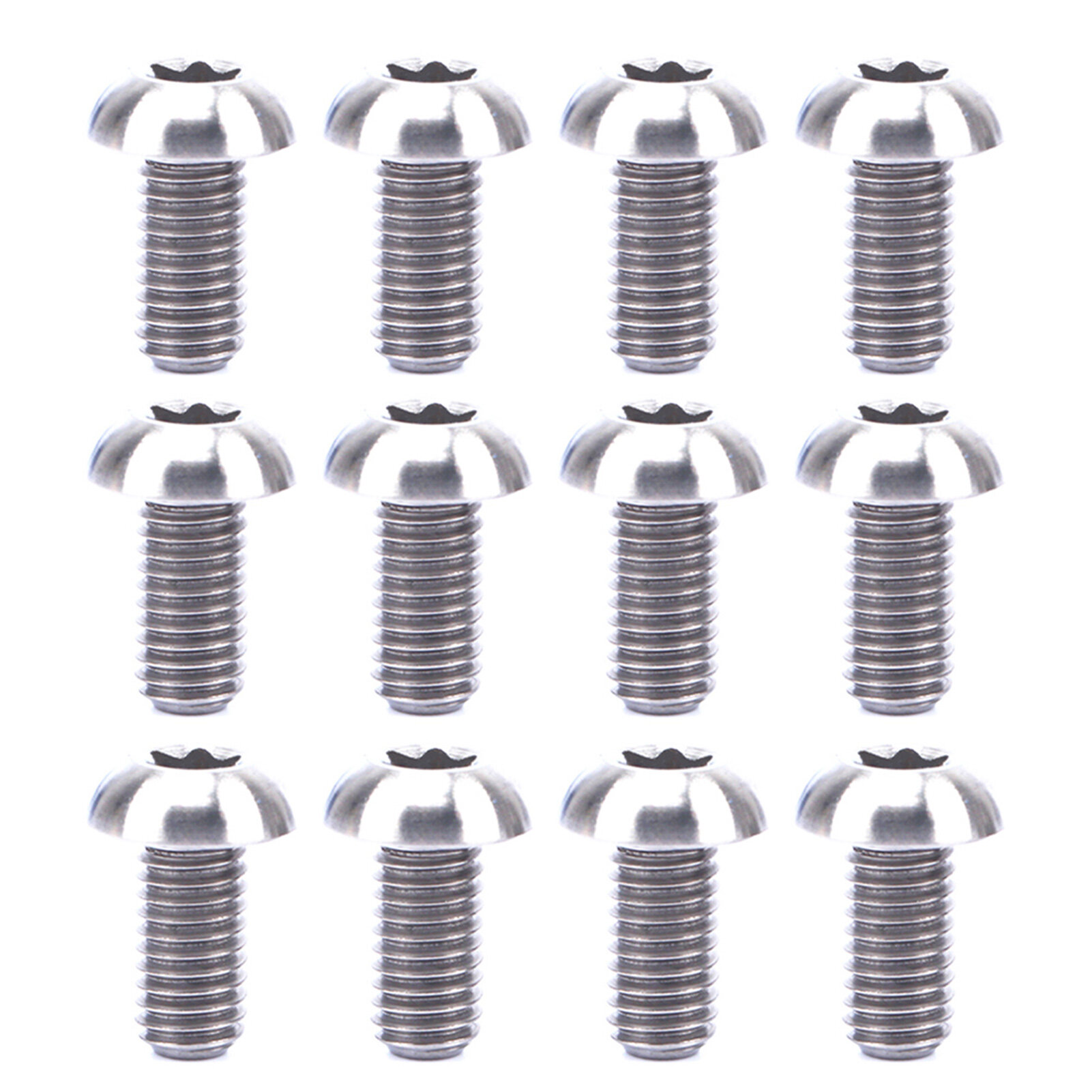 RISK 12 штук Болты для Дисков Тормозных Роторов и Клеток для Бутылок Воды M5×10mm T25 Torx из Титана TC4 Цвет Титан / Золотой / Радуга Велосипед MTB