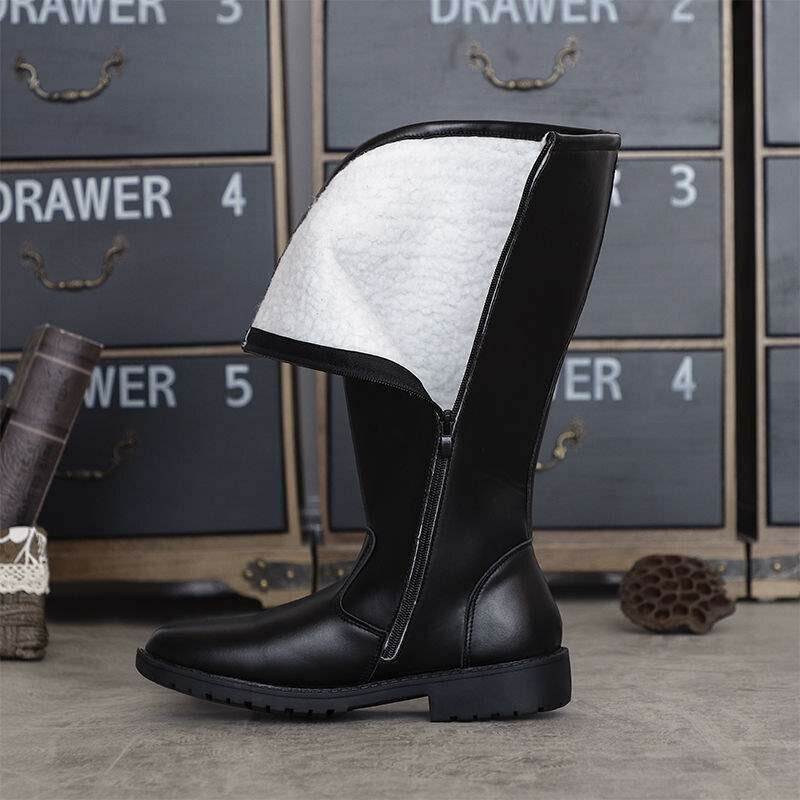 Мужские и женские кожаные ботинки, мужская обувь, косплей, аниме, игровые ботинки, ботинки для конного спорта, ботинки капитана почетного караула, ботинки Мартин, высокие ботинки с подкладкой