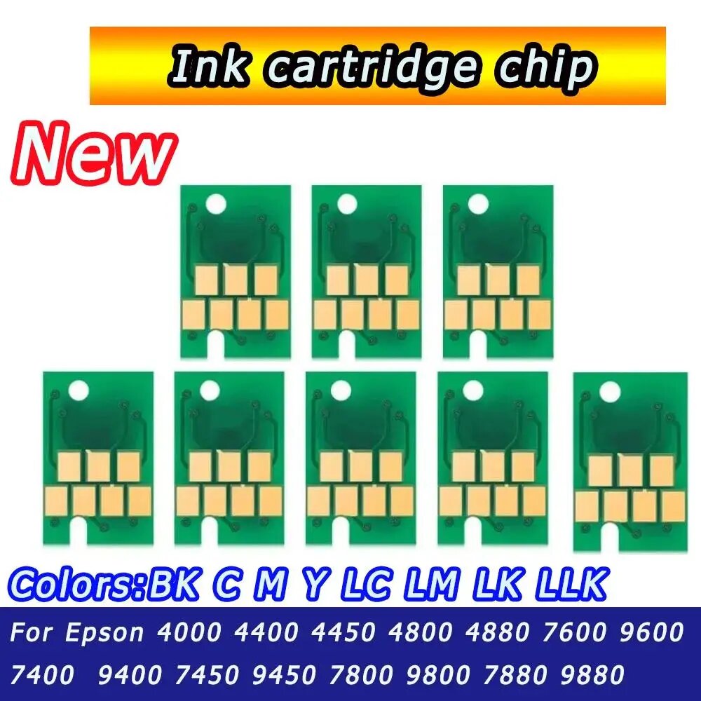 Чипы сброса картриджей DGYCJLFP для Epson Stylus Pro 7800 9800 8pc
