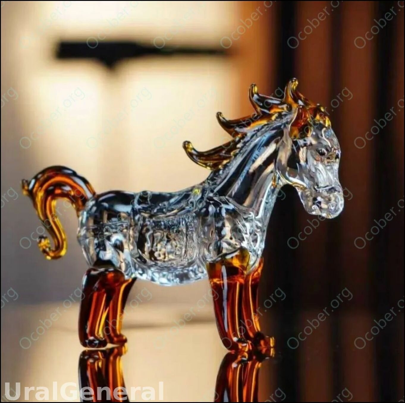 Эксклюзивная статуя лошади из прозрачного хрусталя, элегантное украшение для кабинета или новогоднего подарка
