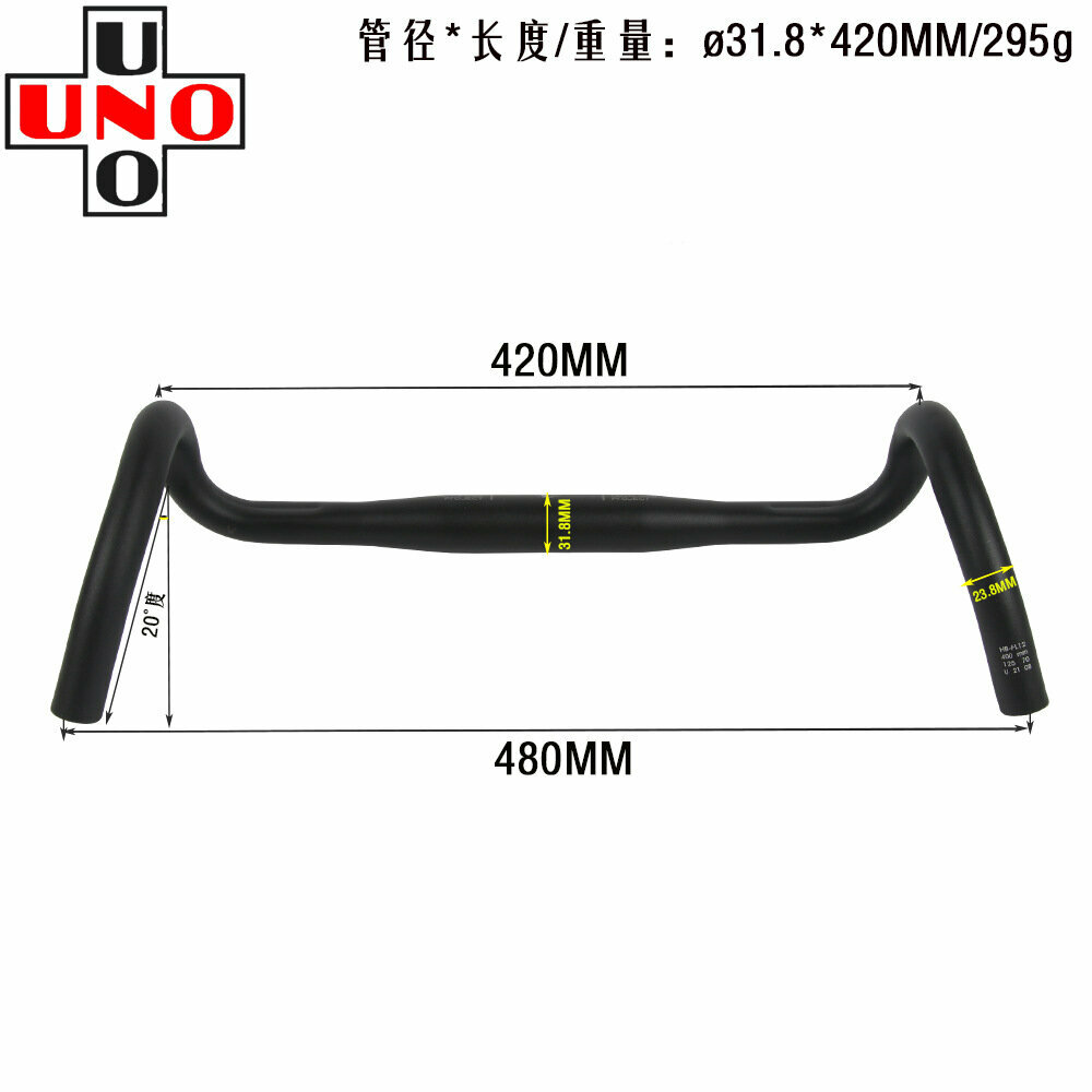 Велосипедный руль UNO FL12 для шоссейного велосипеда, удлиненный, для гравия и бездорожья, легкий алюминиевый, удлиненный руль 31.8 мм