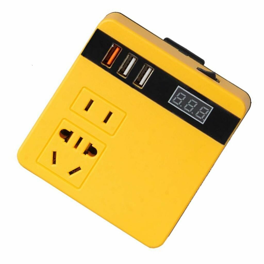 Многофункциональные инверторы 18В-21В в 220В Адаптер питания, Желтый