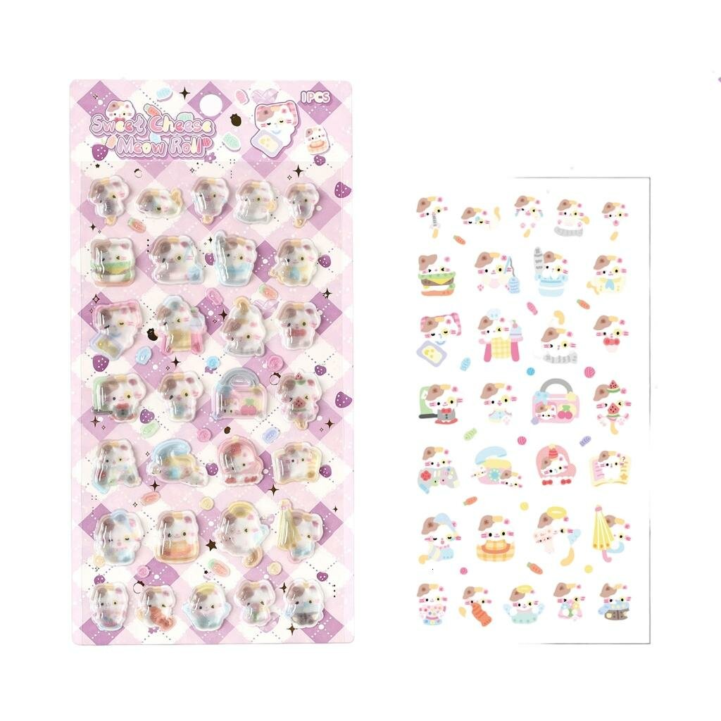 Картинка с животными для детского творчества, Сырный кошачий рулет