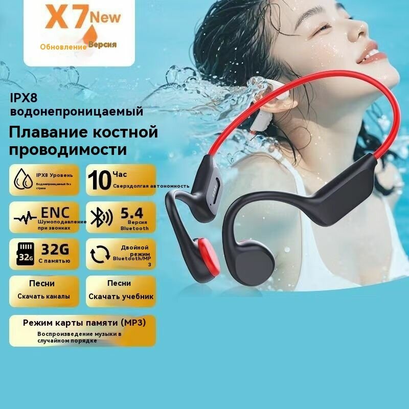 Наушники беспроводные XIAOYOU X7 микрофоном шумоподавлением/Блютуз наушники/Магнитная зарядка