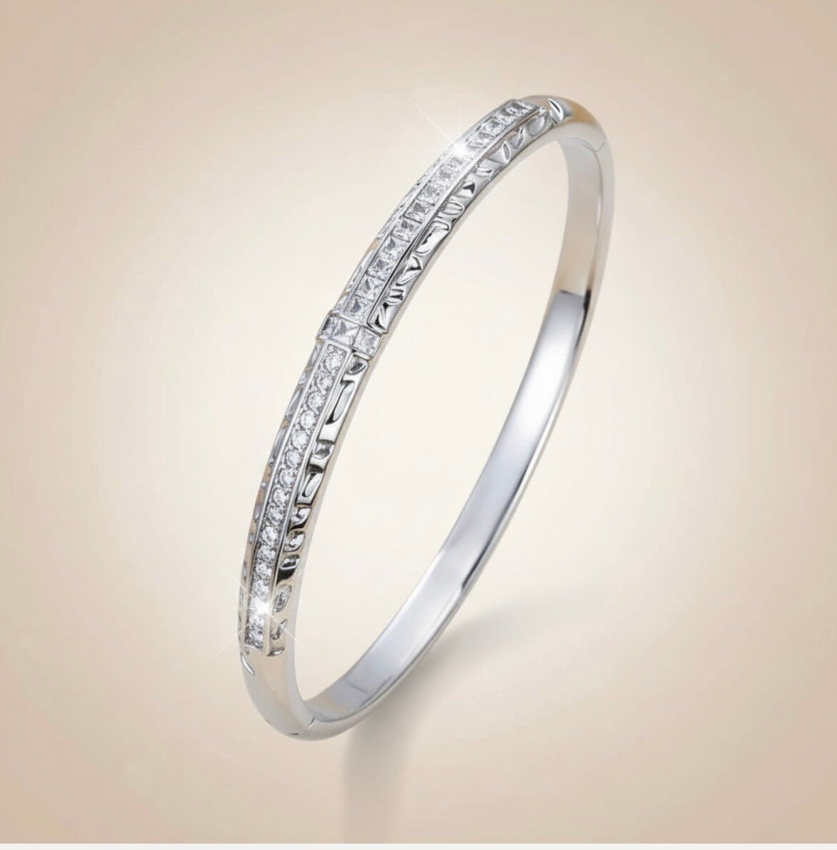 Браслет, циркон синтетический, циркон, Swarovski Zirconia